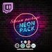 Animated Stream Retro Neon Twitch Overlay Animated Alerts Screens Neon ...