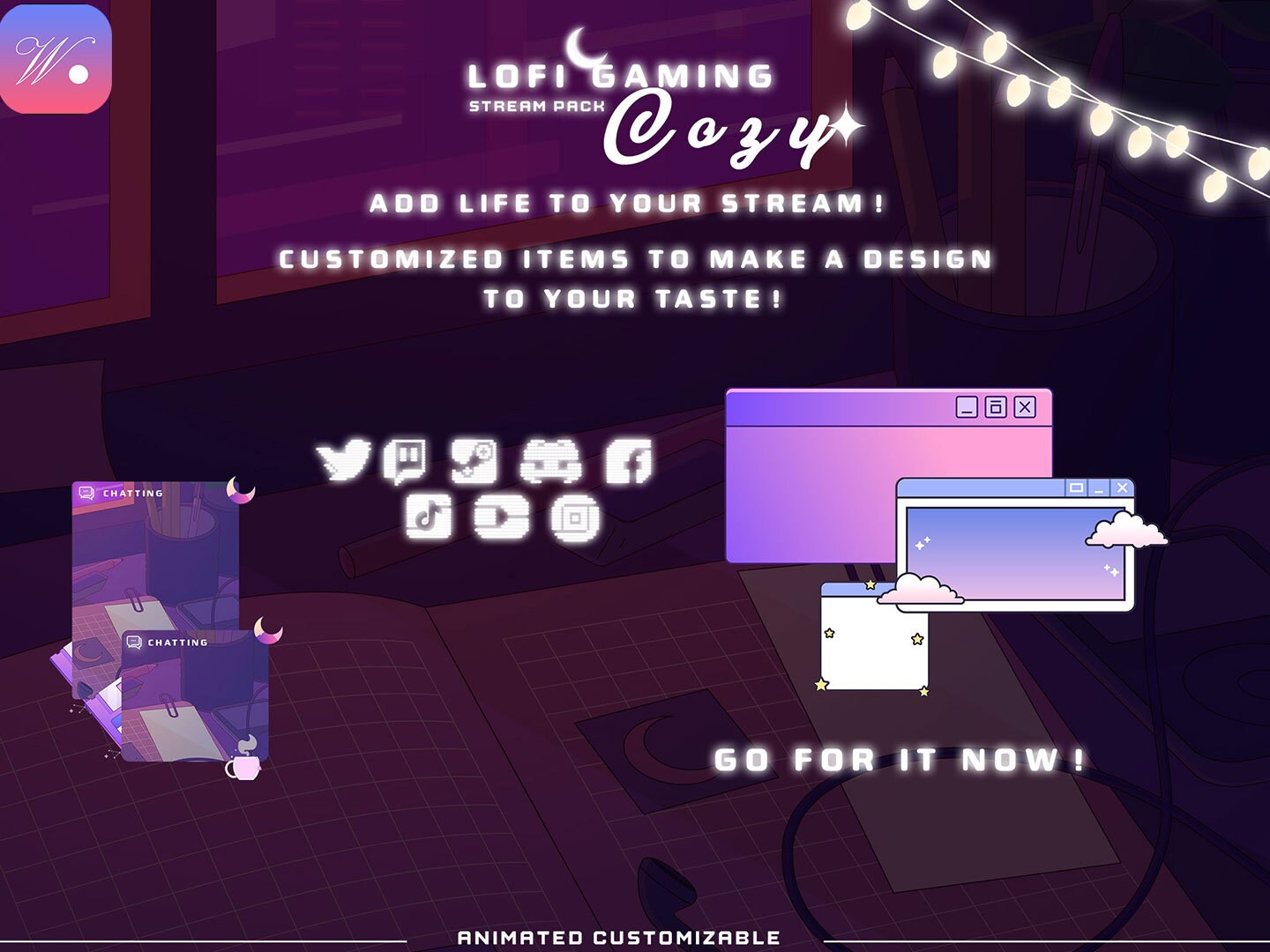 Animated Lofi Stream Pack for Twitch Streamers Pixel Relax Lofi ...