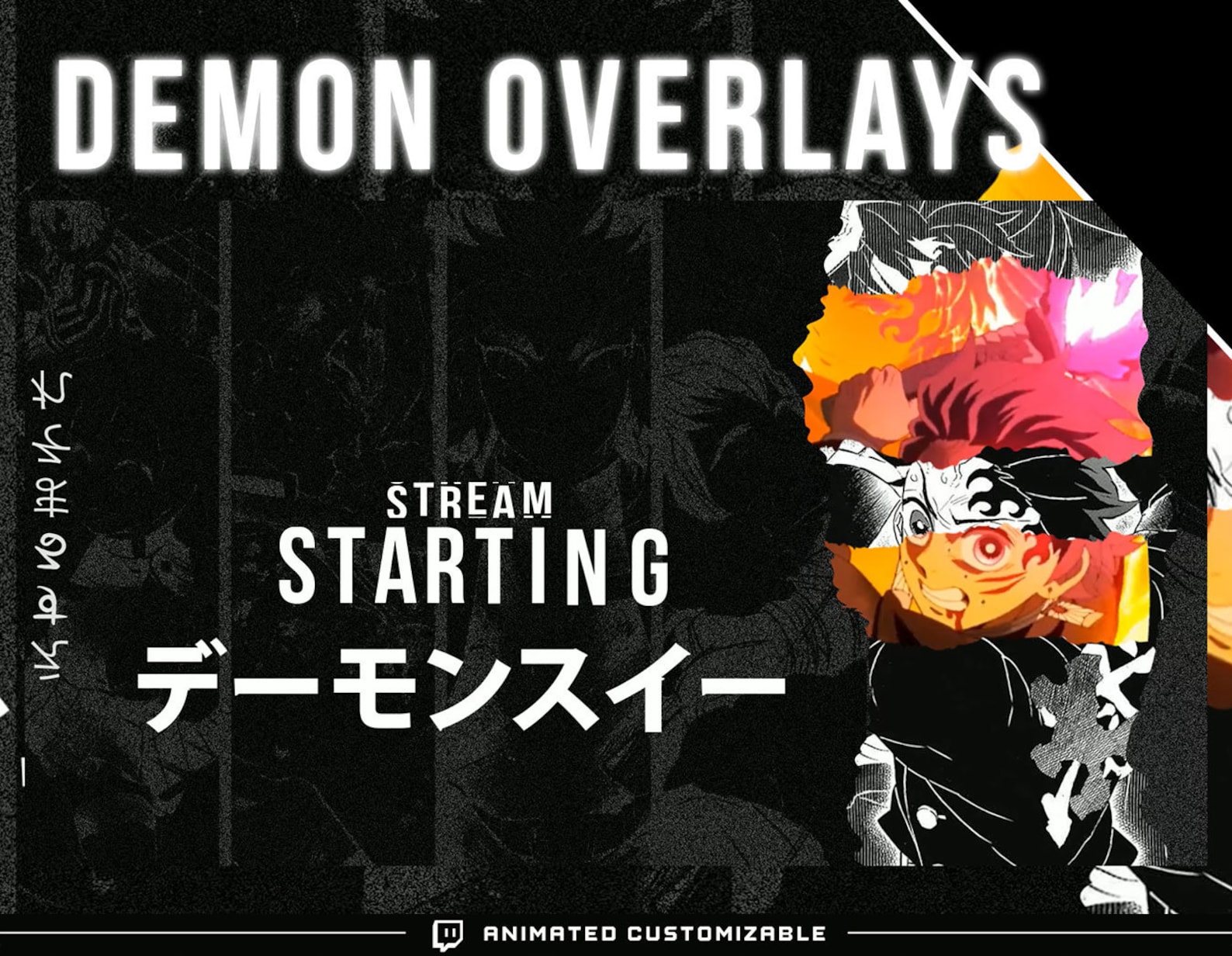 Animated Anime Stream Pack for Twitch Streamers Overlays for Twitch ...