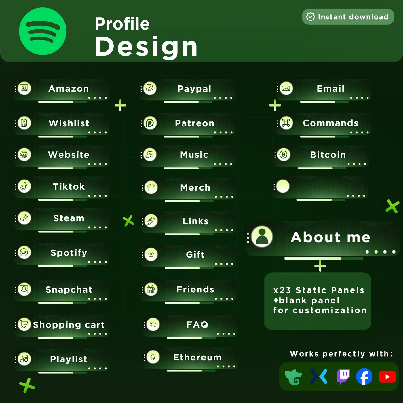 Animated Spotify Stream Package for Twitch Streamers for Music Lovers ...