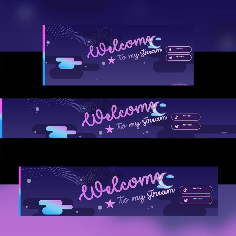 Premium Moon Scenery Stream Package Full Twitch Stream Overlays ...