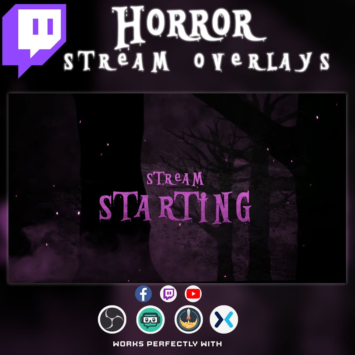 Animated Horror Overlays / Stream Graphics for Twitch Streamers ...