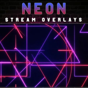 Animated Stream Retro Neon Twitch Overlay Animated Alerts Screens Neon ...