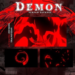Demon Stream Package Full Twitch Stream Overlays Animated Stream for ...