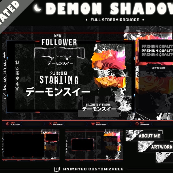 Demon Animated Twitch Overlays - Etsy