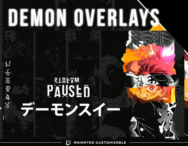 Animated Anime Stream Pack for Twitch Streamers Overlays for Twitch ...