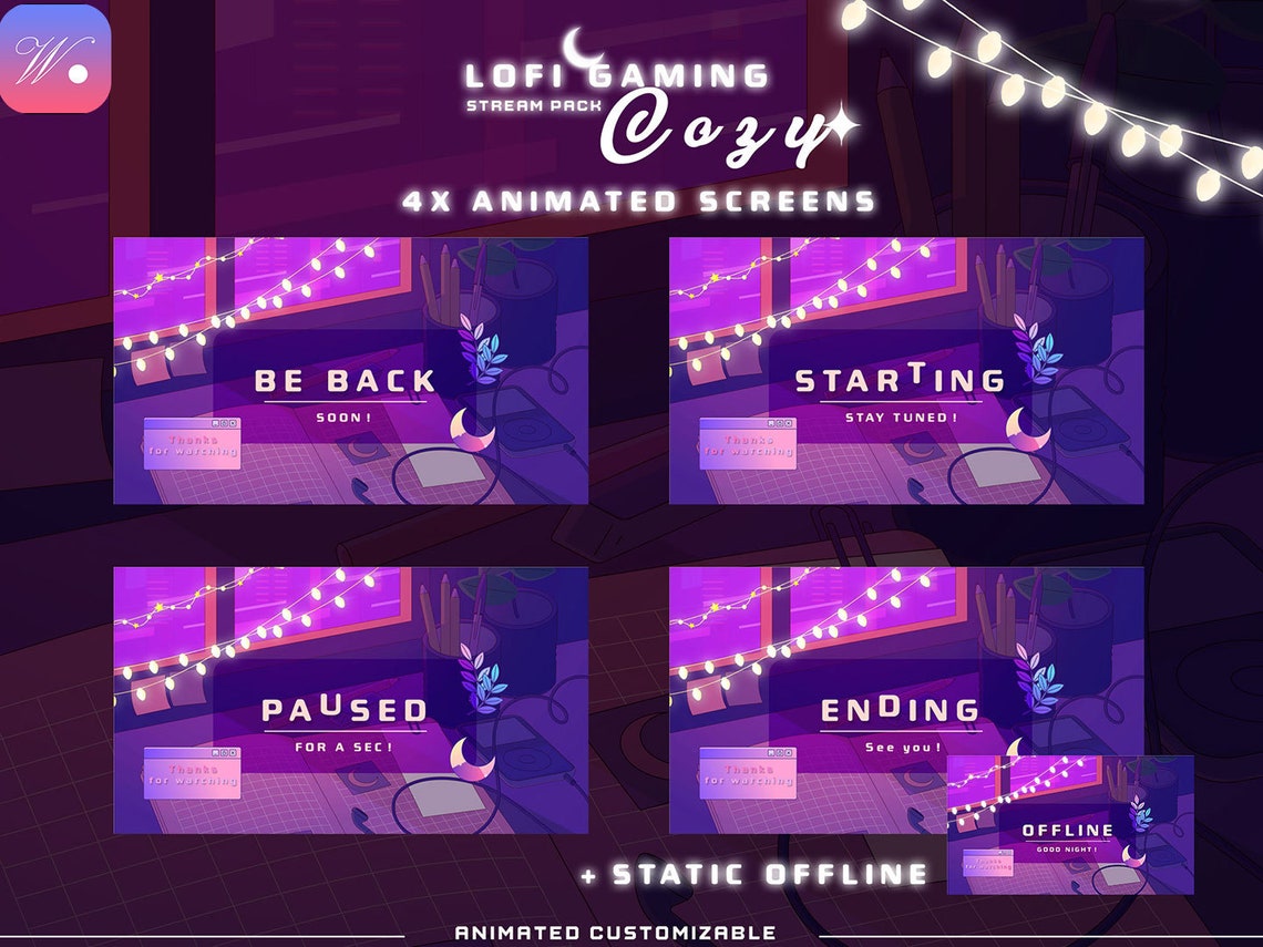 Animated Lofi Stream Pack for Twitch Streamers Pixel Relax Lofi ...