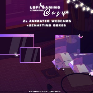 Animated Lofi Stream Pack for Twitch Streamers Pixel Relax Lofi Overlays for Twitch Youtube ...