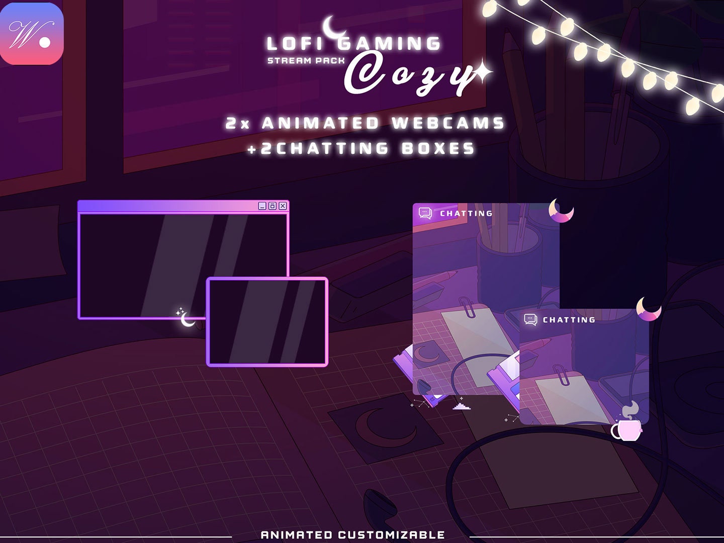 Animated Lofi Stream Pack for Twitch Streamers Pixel Relax Lofi ...