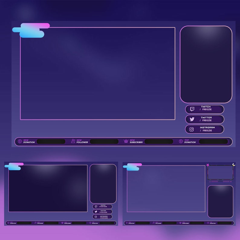 Premium Moon Scenery Stream Package Full Twitch Stream Overlays ...