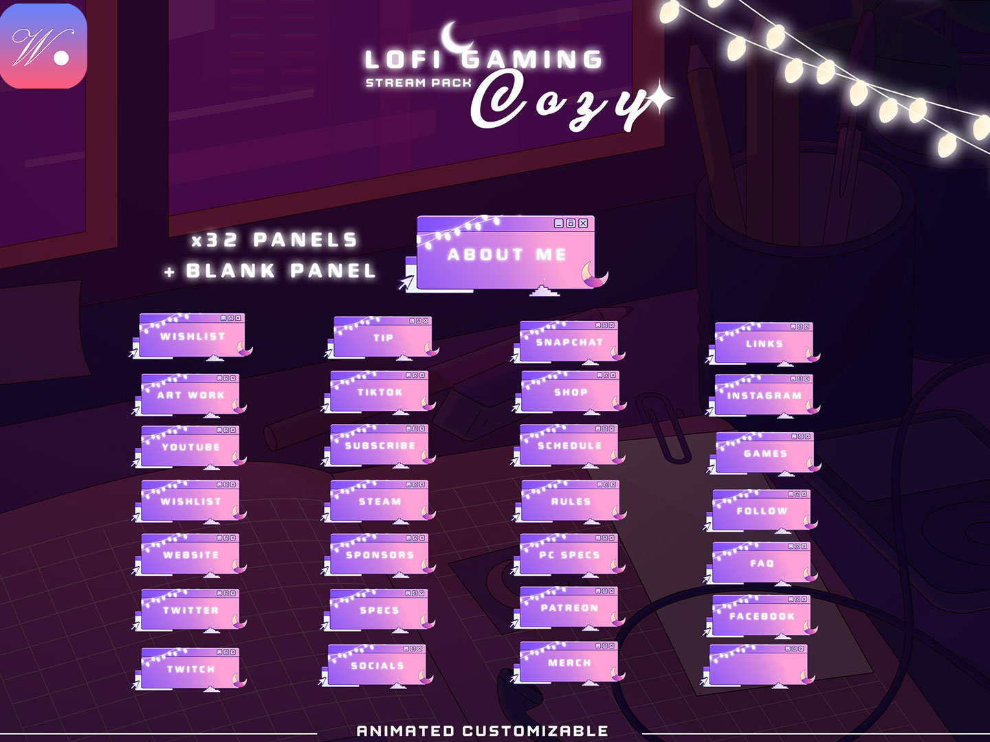 Animated Lofi Stream Pack for Twitch Streamers Pixel Relax Lofi ...