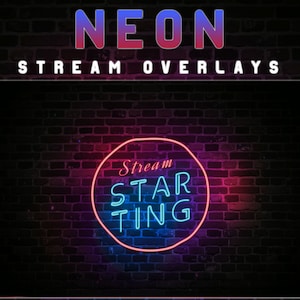 Animated Stream Retro Neon Twitch Overlay Animated Alerts Screens Neon ...