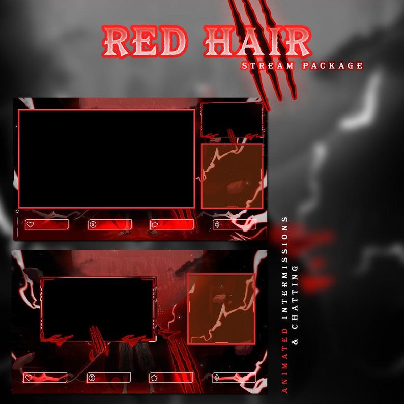 The Great Pirate Red Hair Stream Package Full Twitch Stream Overlays ...