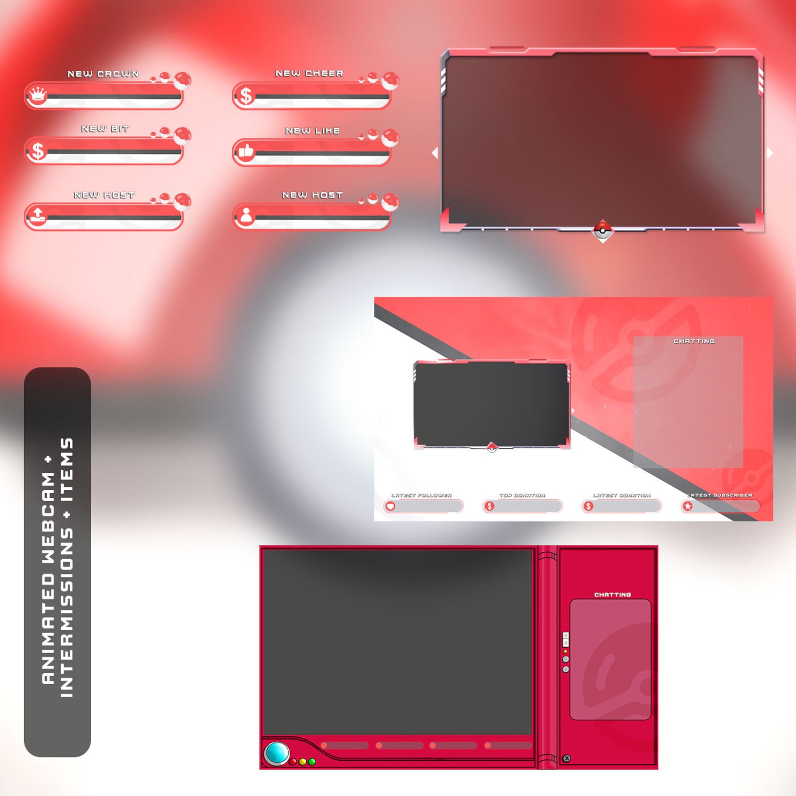 Animated Poké Stream Pack for Twitch Streamers Pixel RPG Fantasy ...