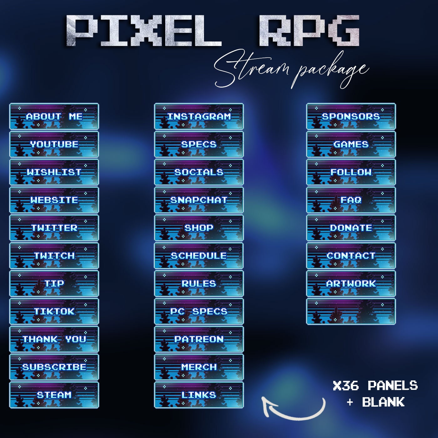 Premium Fantasy Night Stream Package Full Twitch Stream Overlays ...