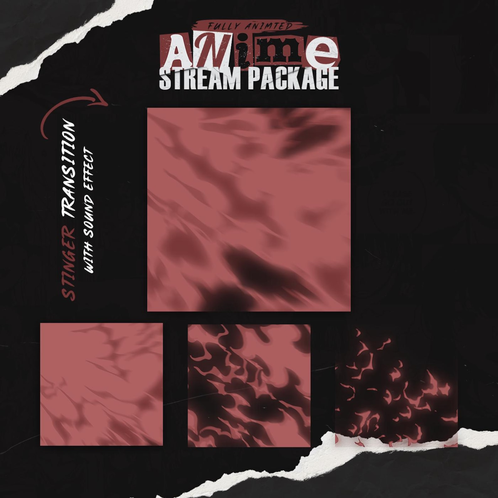 Premium Anime Package Full Twitch Stream Overlays Animated Stream for ...