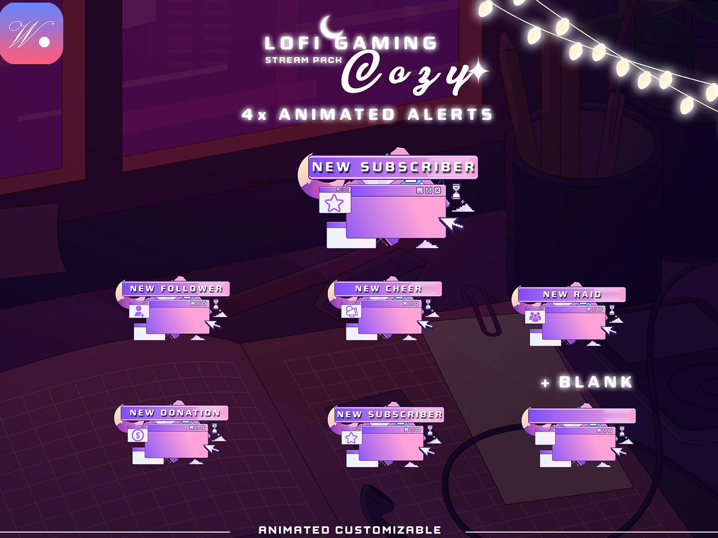 Animated Lofi Stream Pack for Twitch Streamers Pixel Relax Lofi ...