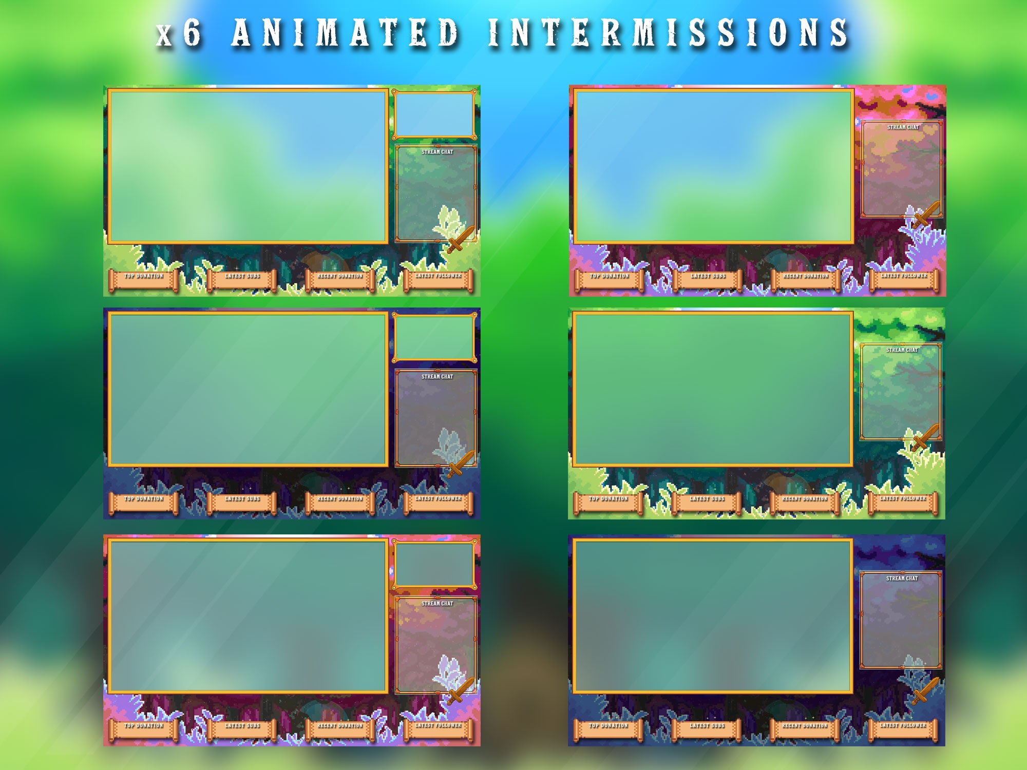 Premium Fantasy Stream Package Full Twitch Stream Overlays Animated RPG ...