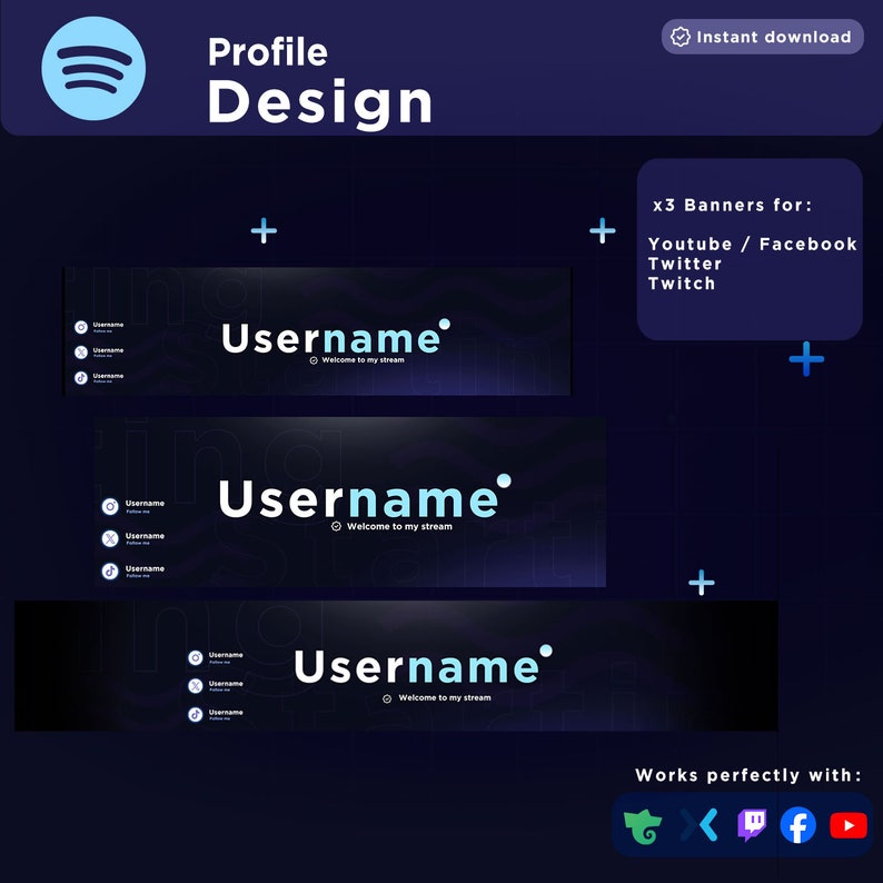 Animated Spotify Stream Package for Twitch Streamers for Music Lovers ...