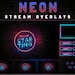 Animated Stream Retro Neon Twitch Overlay Animated Alerts Screens Neon ...