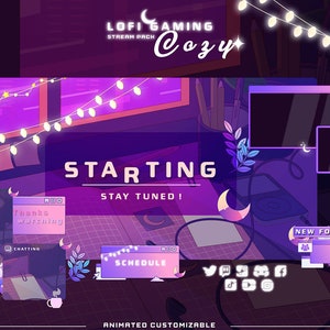 Animated Lofi Stream Pack for Twitch Streamers Pixel Relax Lofi ...