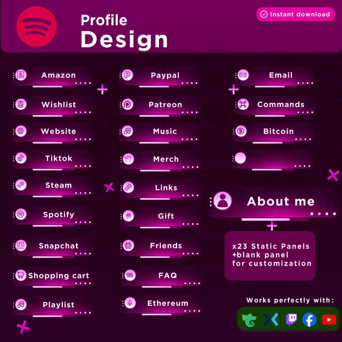 Animated Spotify Stream Package for Twitch Streamers for Music Lovers ...