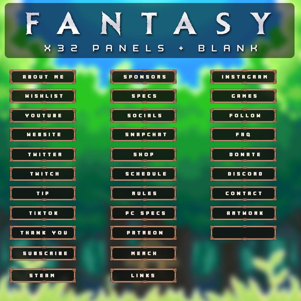 Premium Fantasy RPG Stream Package Twitch Stream Overlays Animated RPG ...
