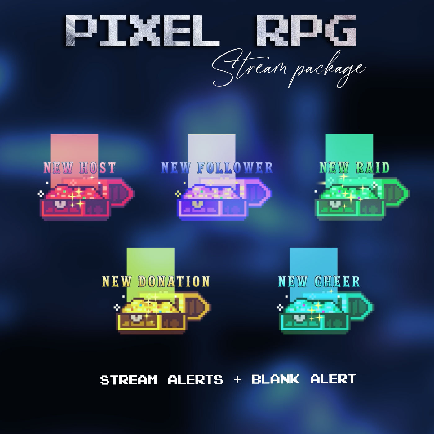 Premium Fantasy Night Stream Package Full Twitch Stream Overlays ...