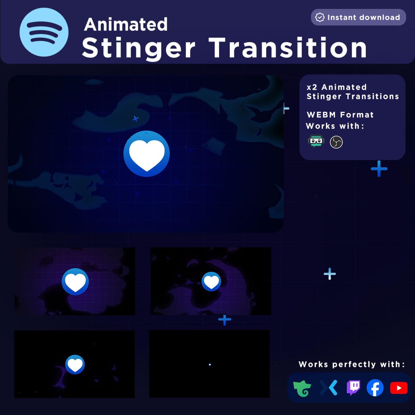 Animated Spotify Stream Package for Twitch Streamers for Music Lovers ...
