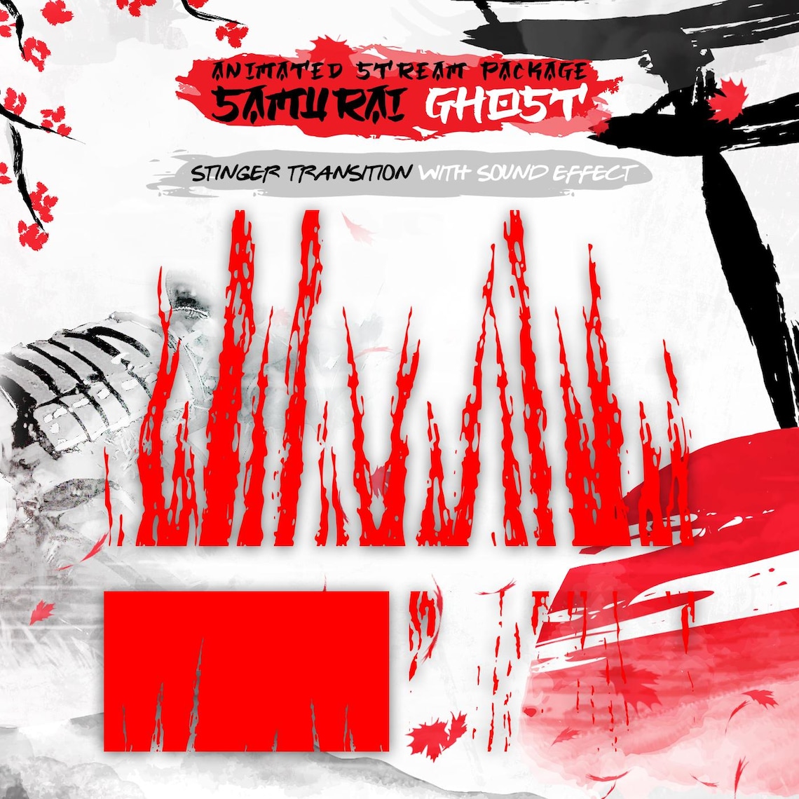 Premium Samurai Stream Package Full Twitch Stream Overlays Animated ...