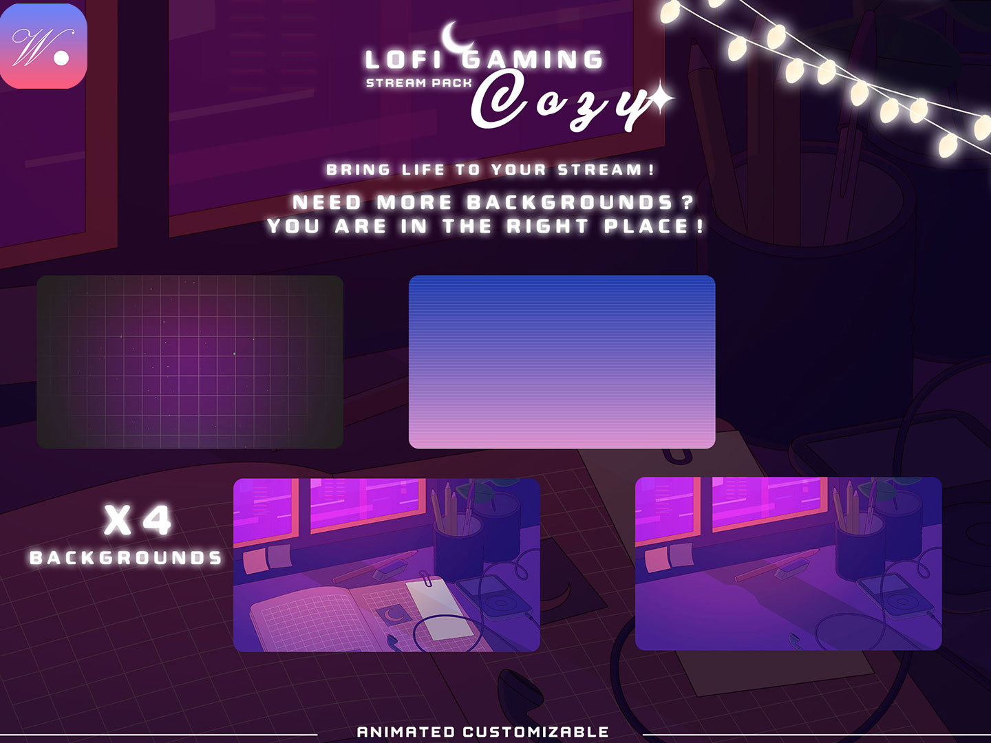 Animated Lofi Stream Pack for Twitch Streamers Pixel Relax Lofi ...