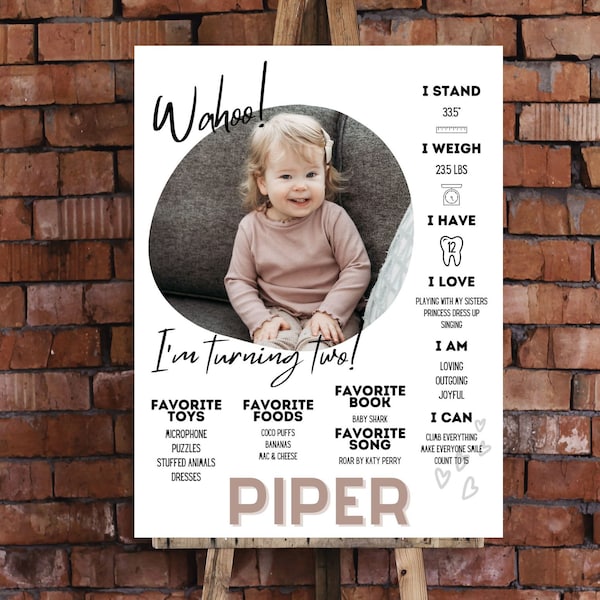 2nd Birthday Sign - Etsy