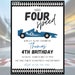 EDITABLE Need FOUR Speed Birthday Invitation, Race Car, Printable ...