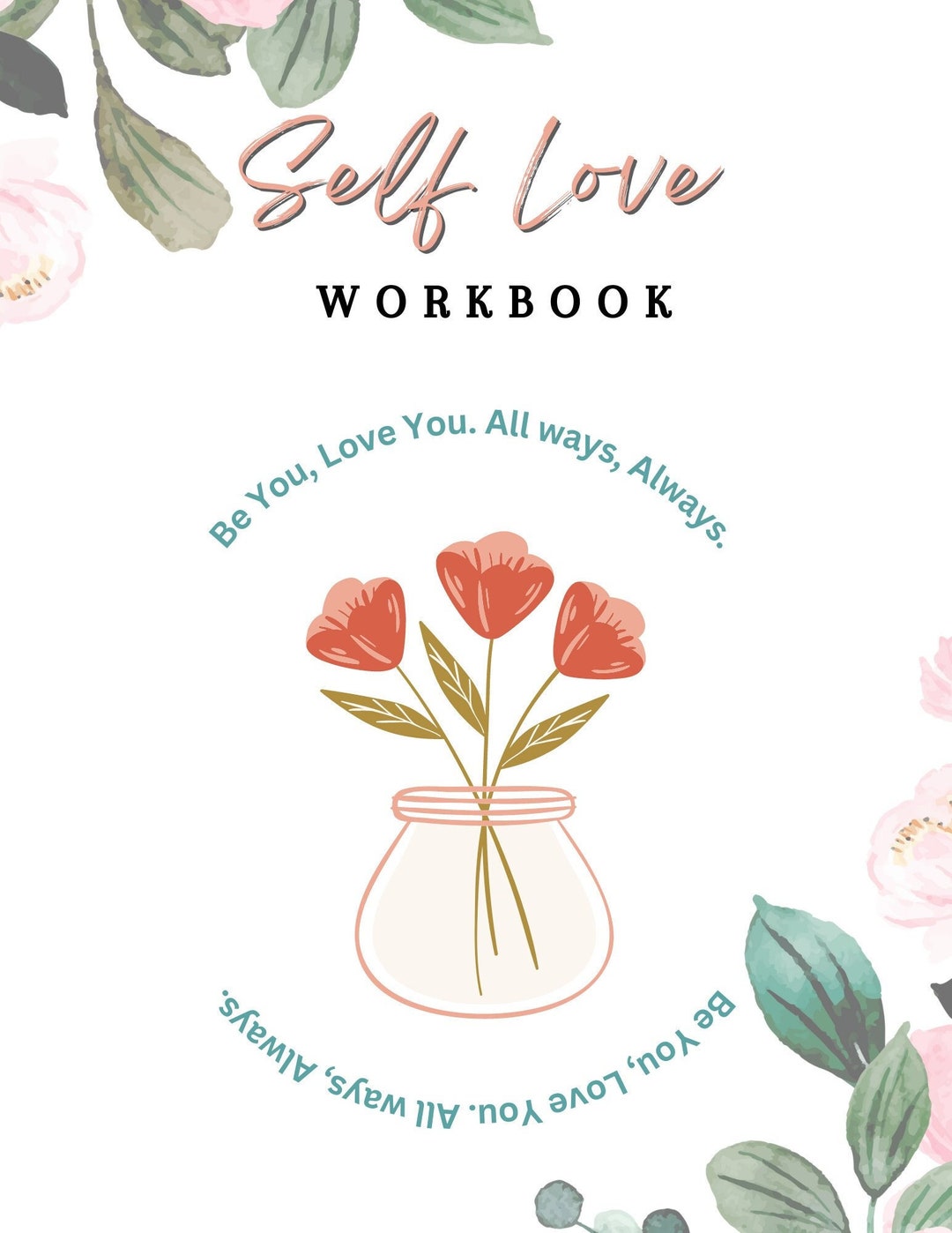 Self Care & Self Love Workbook Mental Health Journal Guided Digital ...