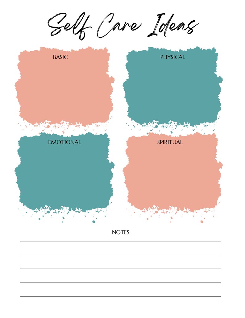 Self Care & Self Love Workbook Mental Health Journal Guided Digital ...