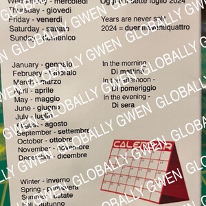 Italian Language Cheat Sheet POCKET SIZE Travel Guide Vacation, Quick ...