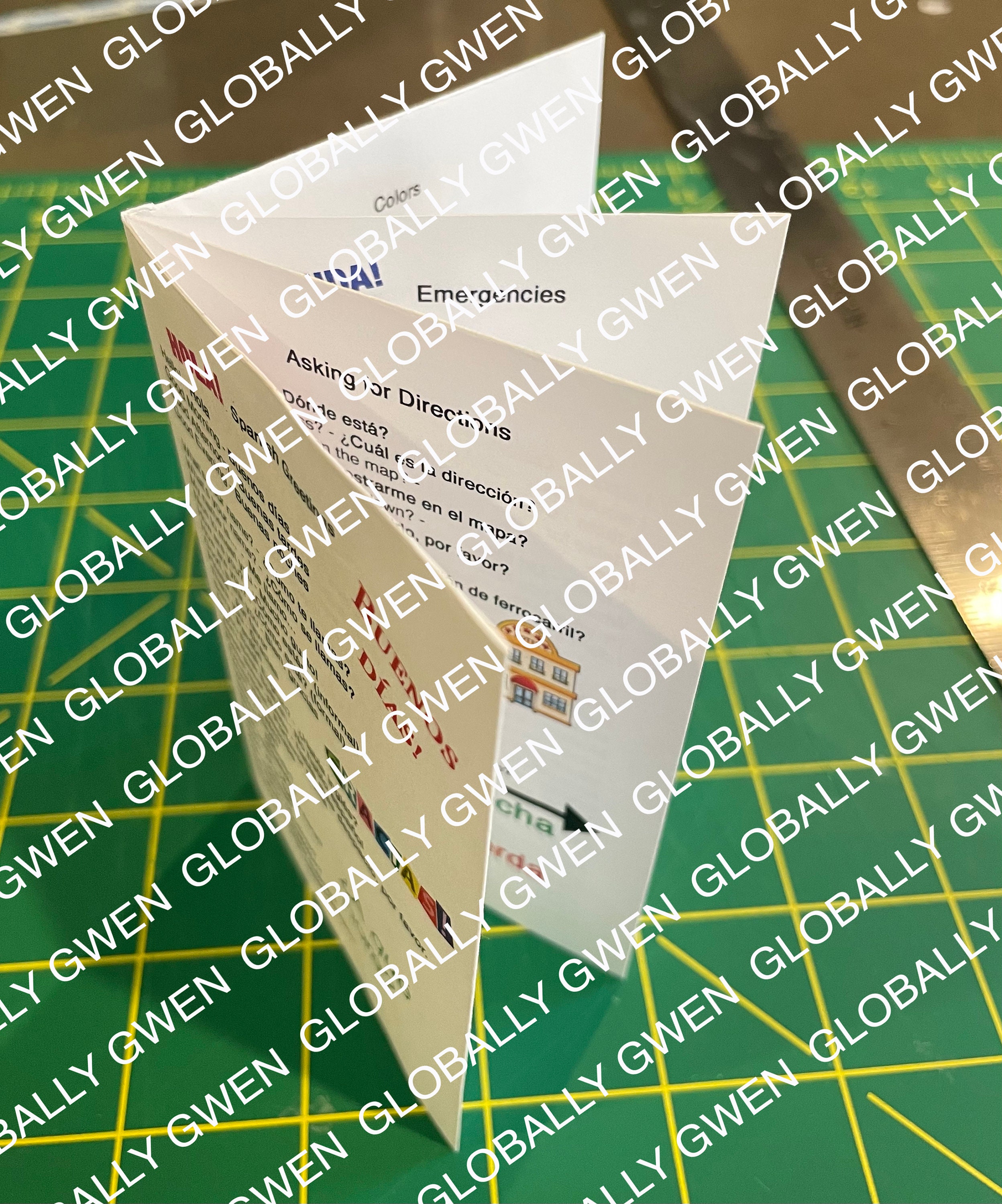 Spanish Language Cheat Sheet POCKET SIZE Travel Guide Vacation, Quick ...