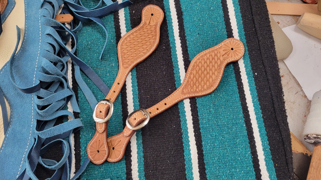 Leather Hand Made Lined Spur Straps. - Etsy