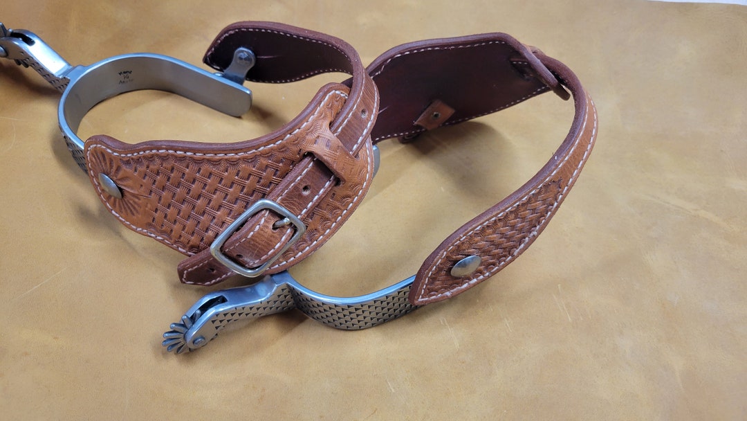 Leather Hand Made Lined Spur Straps. - Etsy