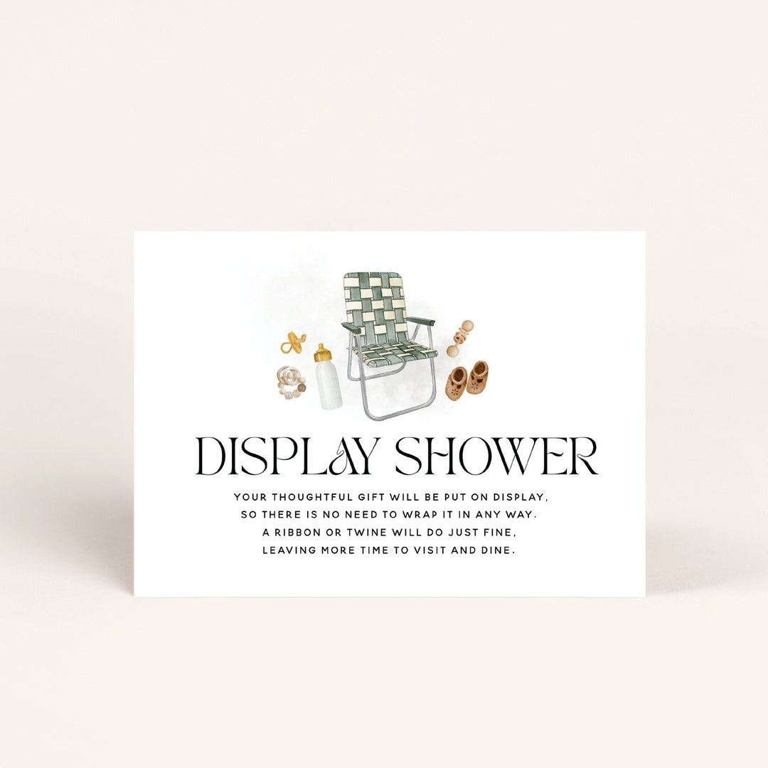 BABY Q Display Shower Insert, BBQ Baby Shower, Display Shower, Instant ...