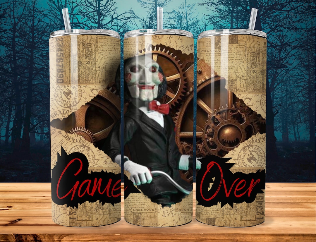 Billy Game Over /john Kramer From Saw Tumbler Design PNG File, Jigsaw ...