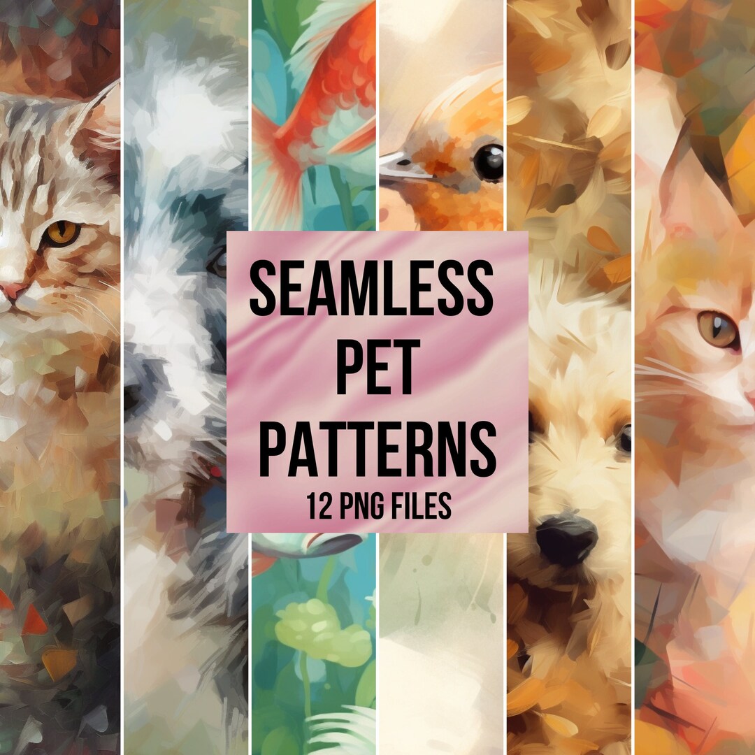 Seamless Pet Patterns Bundle Repeating Patterns Instant Download for ...