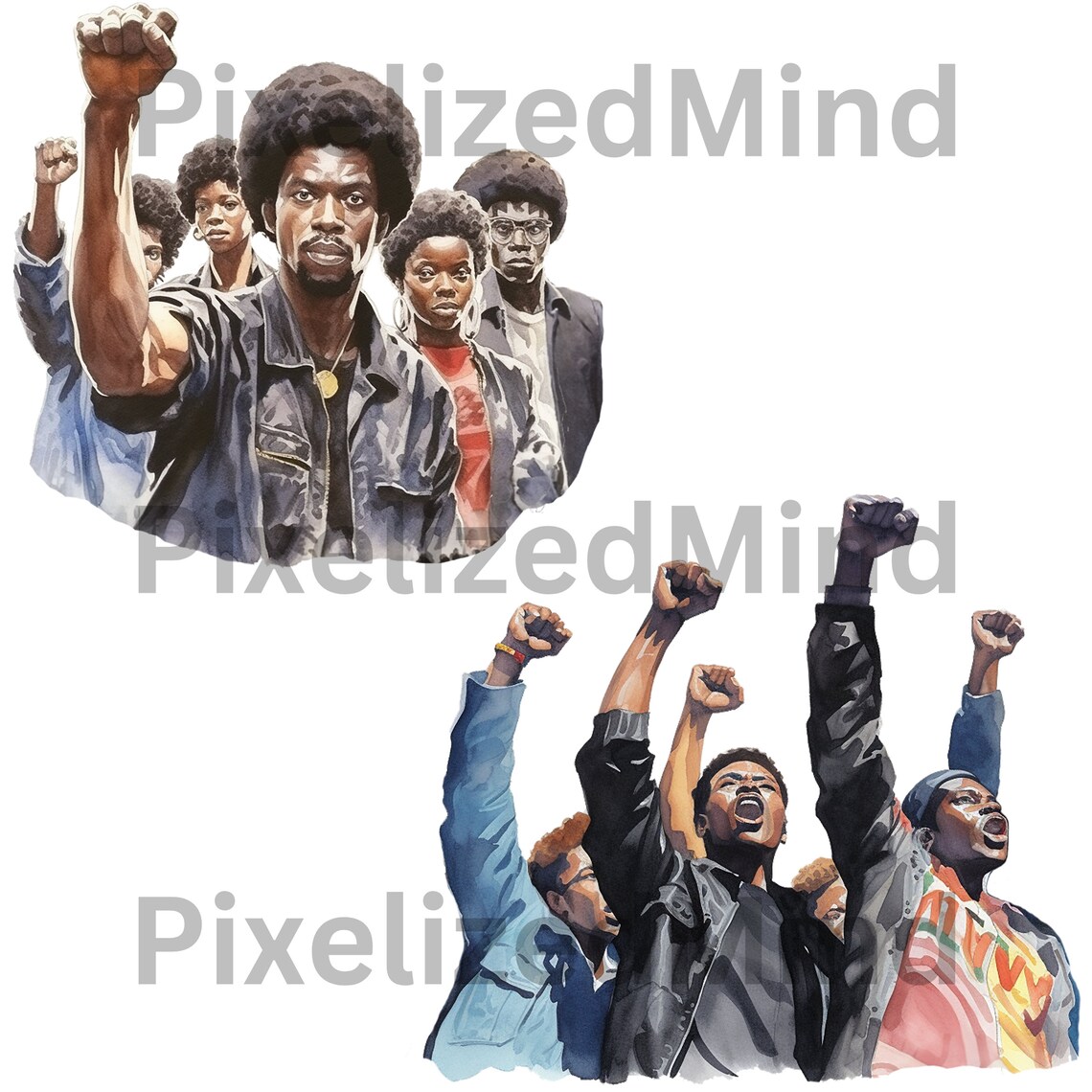 Juneteenth Watercolor Clipart Bundle Juneteenth PNG Instant Download ...