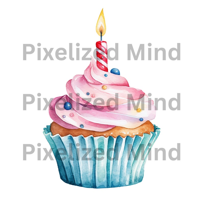 Birthday Watercolor Clipart Bundle Birthday PNG Instant Download ...