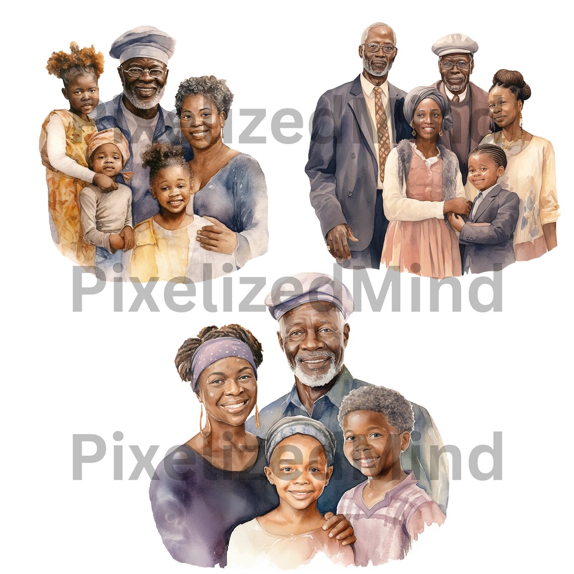 Juneteenth Watercolor Clipart Bundle Juneteenth PNG Instant Download ...