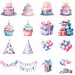 Birthday Watercolor Clipart Bundle Birthday PNG Instant Download ...