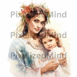 Motherhood Watercolor Clipart Bundle Mothers Day Clipart - Etsy