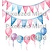 Birthday Watercolor Clipart Bundle Birthday PNG Instant Download ...