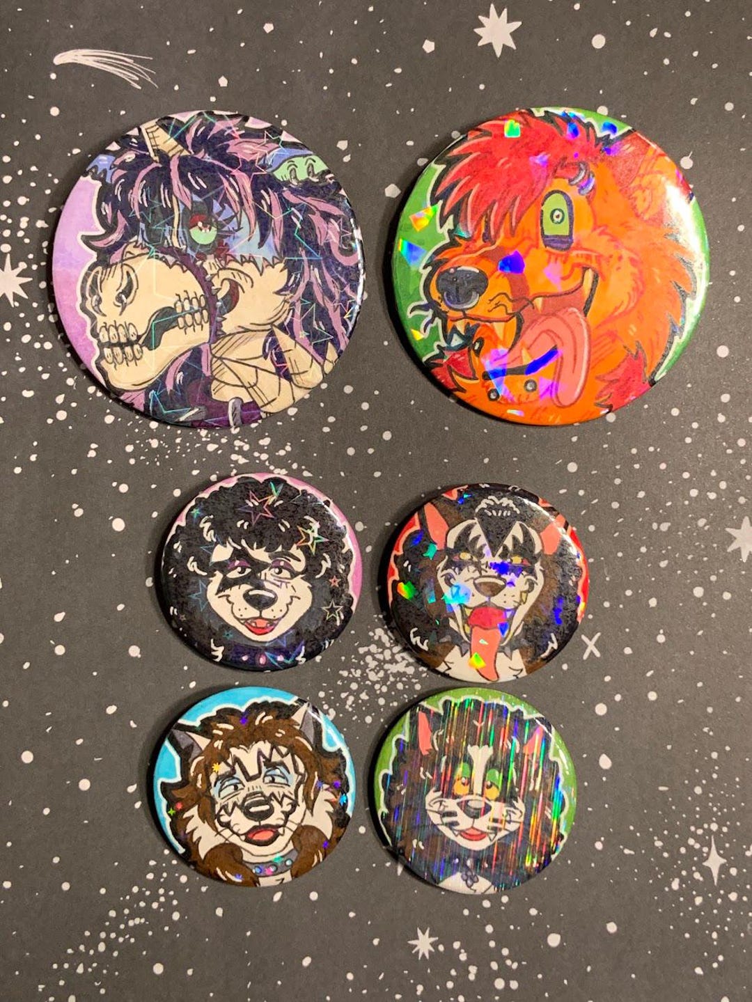 Custom Furry Fursona Buttons: Original Character Pins - Etsy
