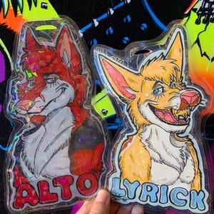 Custom Furry Fursuit Badges | Fursona Badge Commissions | Furry Fursuit ...
